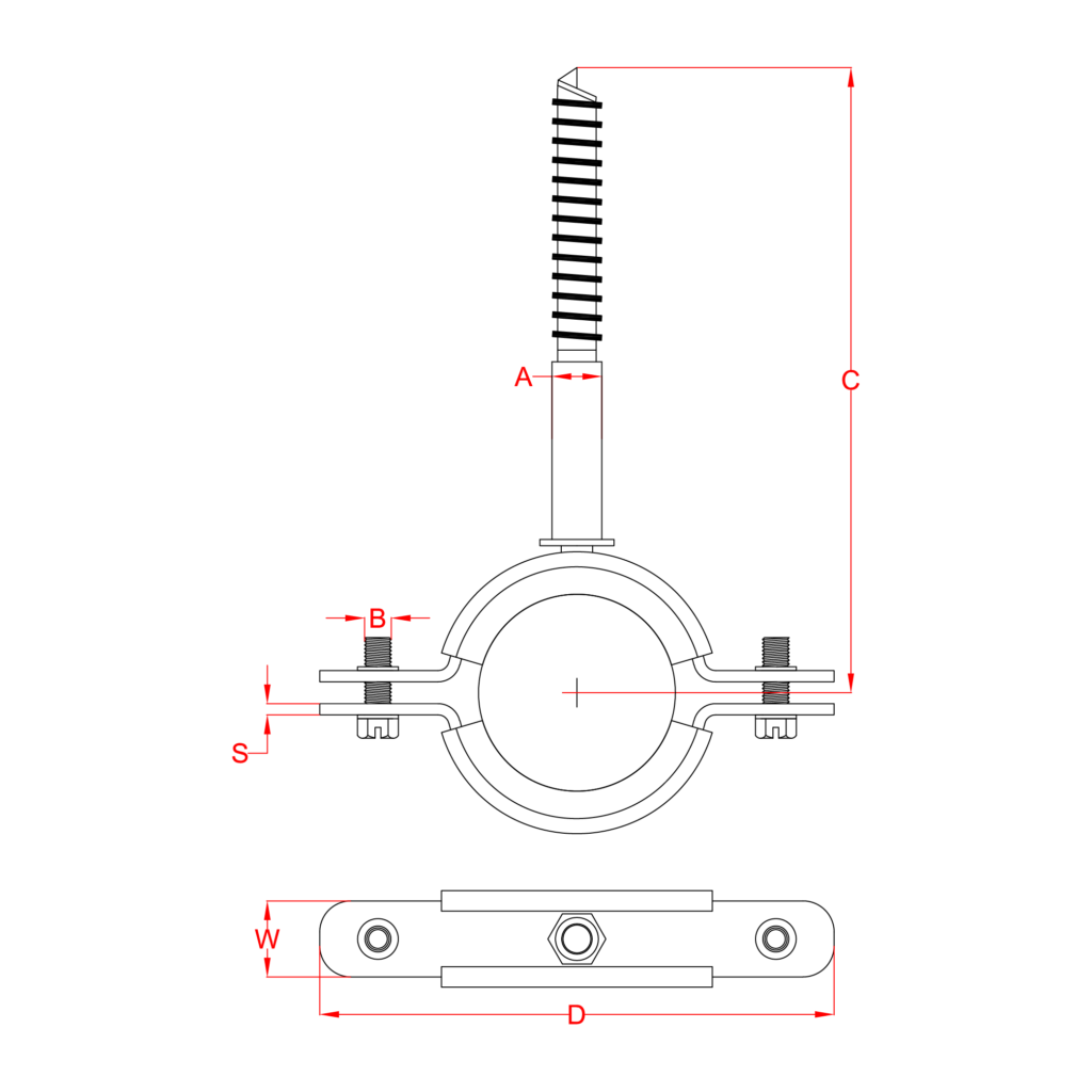 Rubber Lined Split Clamp with welded screw – Wiltaec